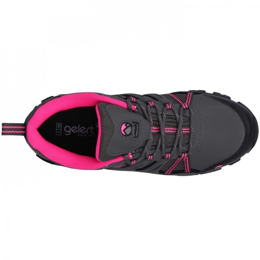 Gelert Horizon Low WP Juniors Walking Shoes Charcoal/Pink - Veľkosť: 5 ...